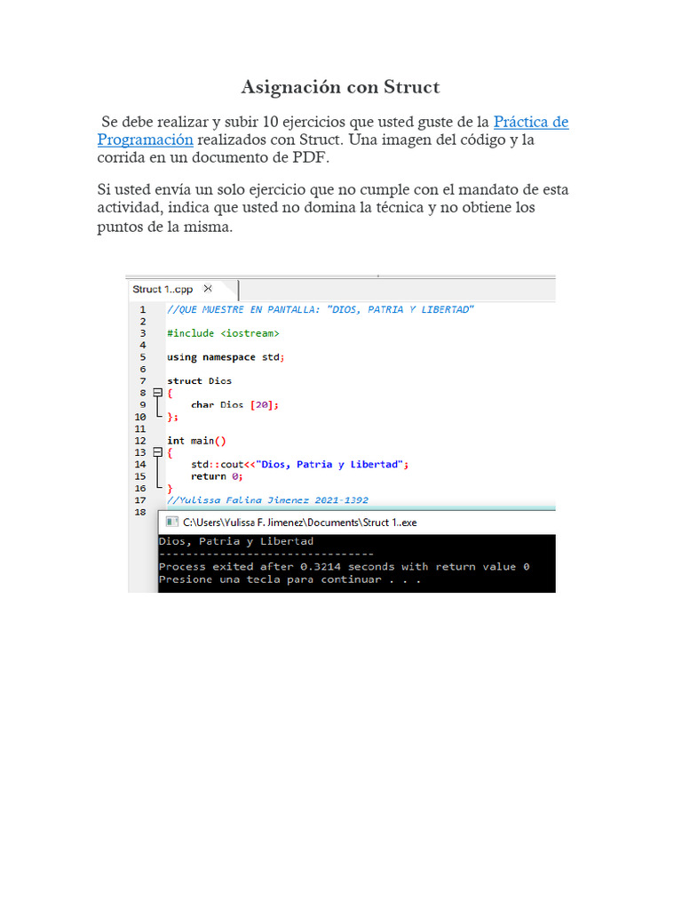 Asignación Con Struct | PDF