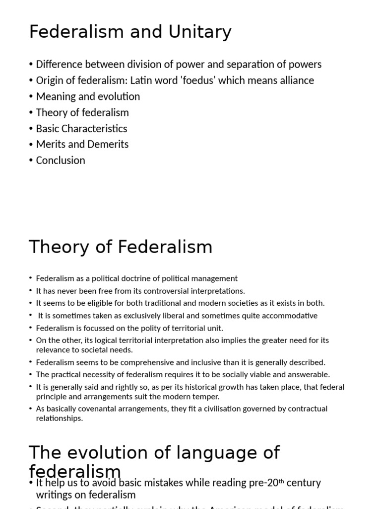 Understanding Federalism vs. Unitary Systems | PDF | Federalism ...