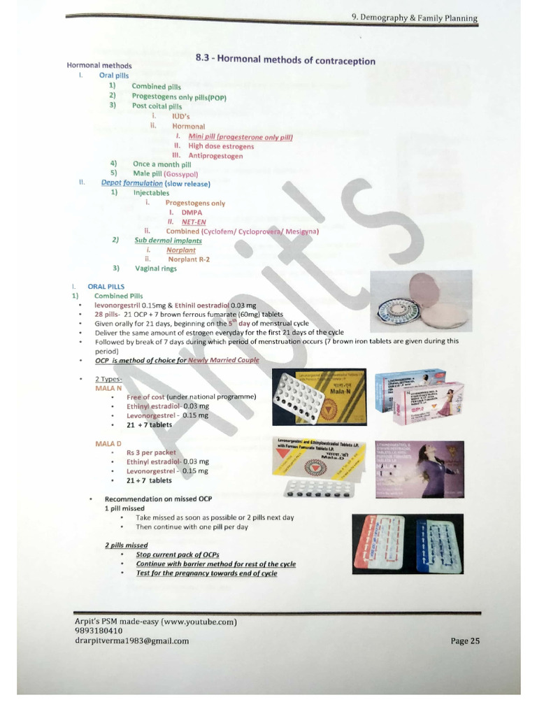 Hormonal Methods of Contraception | PDF