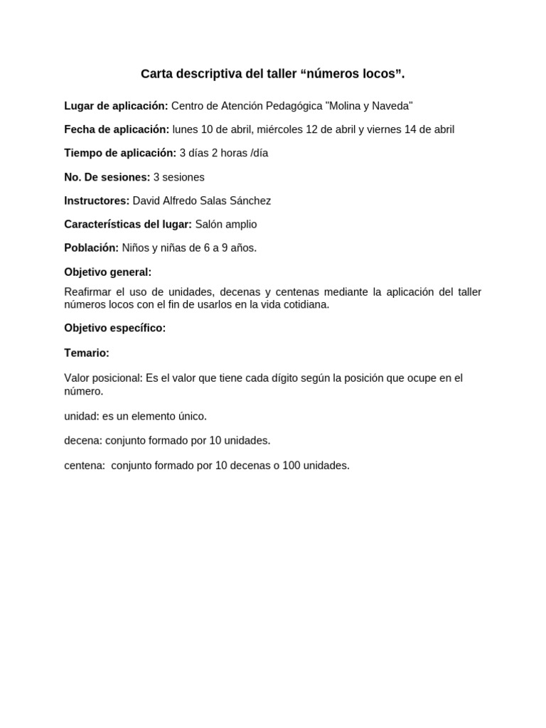Taller Números Locos | PDF