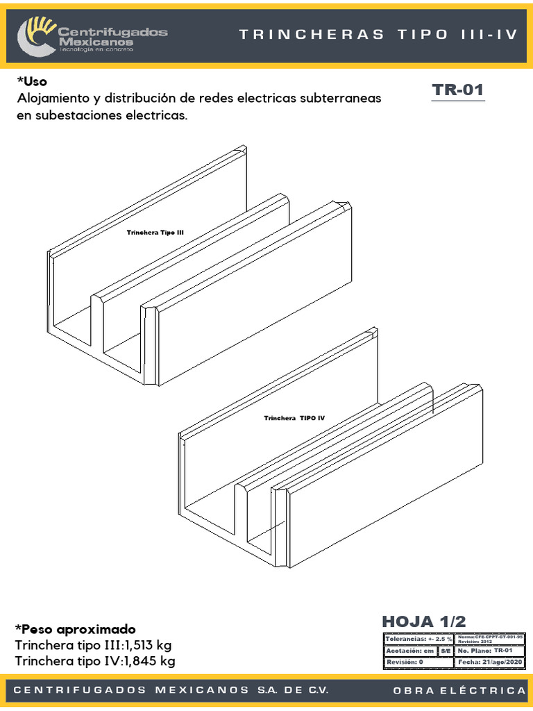 Trincheras Eléctricas Tipo III y IV | PDF