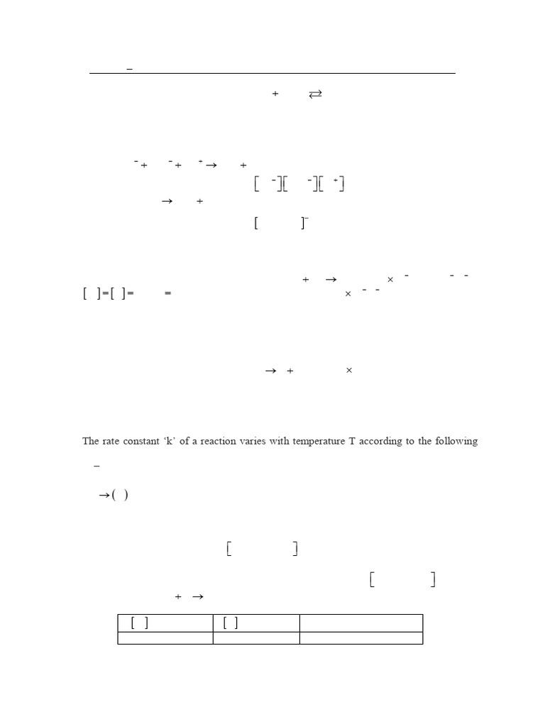 Chemical Reaction Kinetics Practice Problems | PDF | Reaction Rate ...