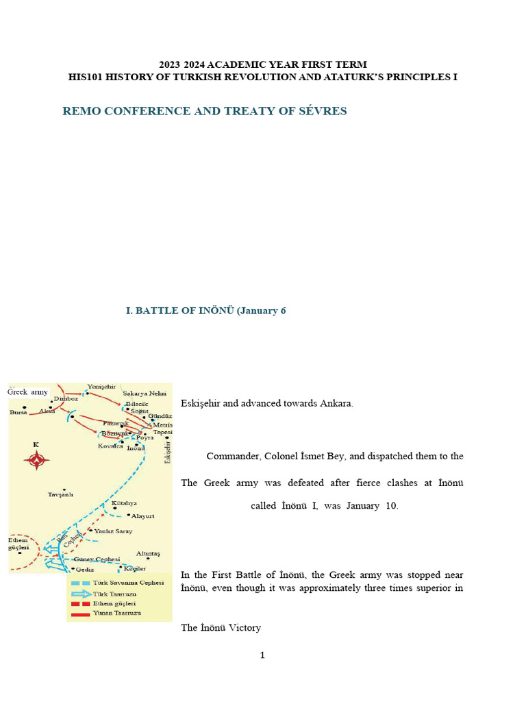 WEEK 12 HISTORY OF TURKISH REVOLUTION AND ATATURK’S PRINCIPLES I | PDF ...