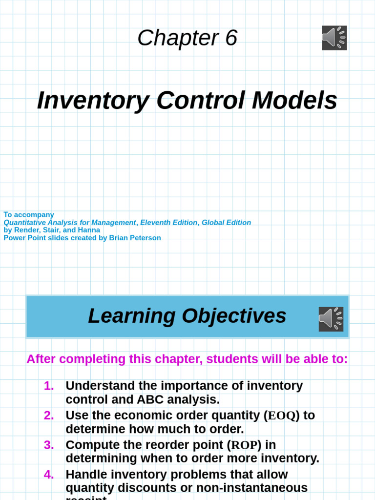 Inventory Control Models Explained | PDF | Inventory | Economies