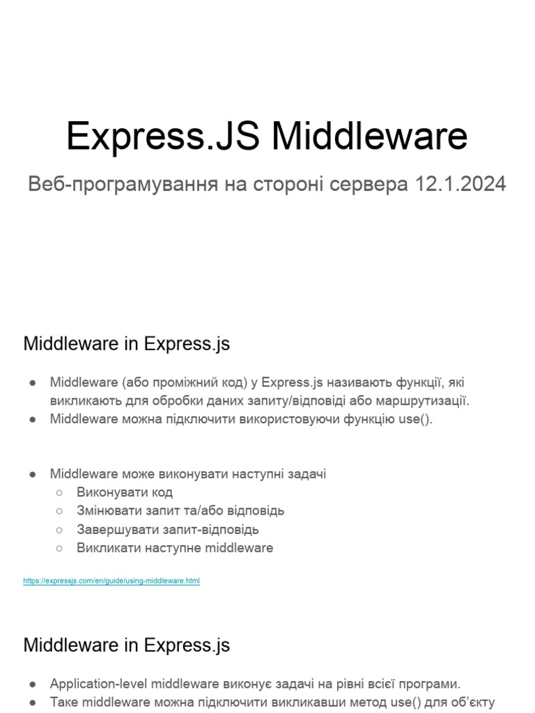 12.1.2024 Express - JS Middleware-3 | PDF