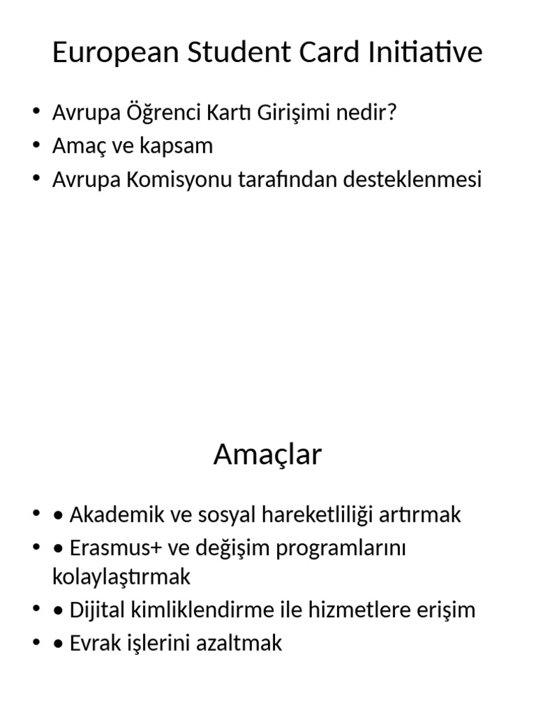 European Student Card Initiative | PDF