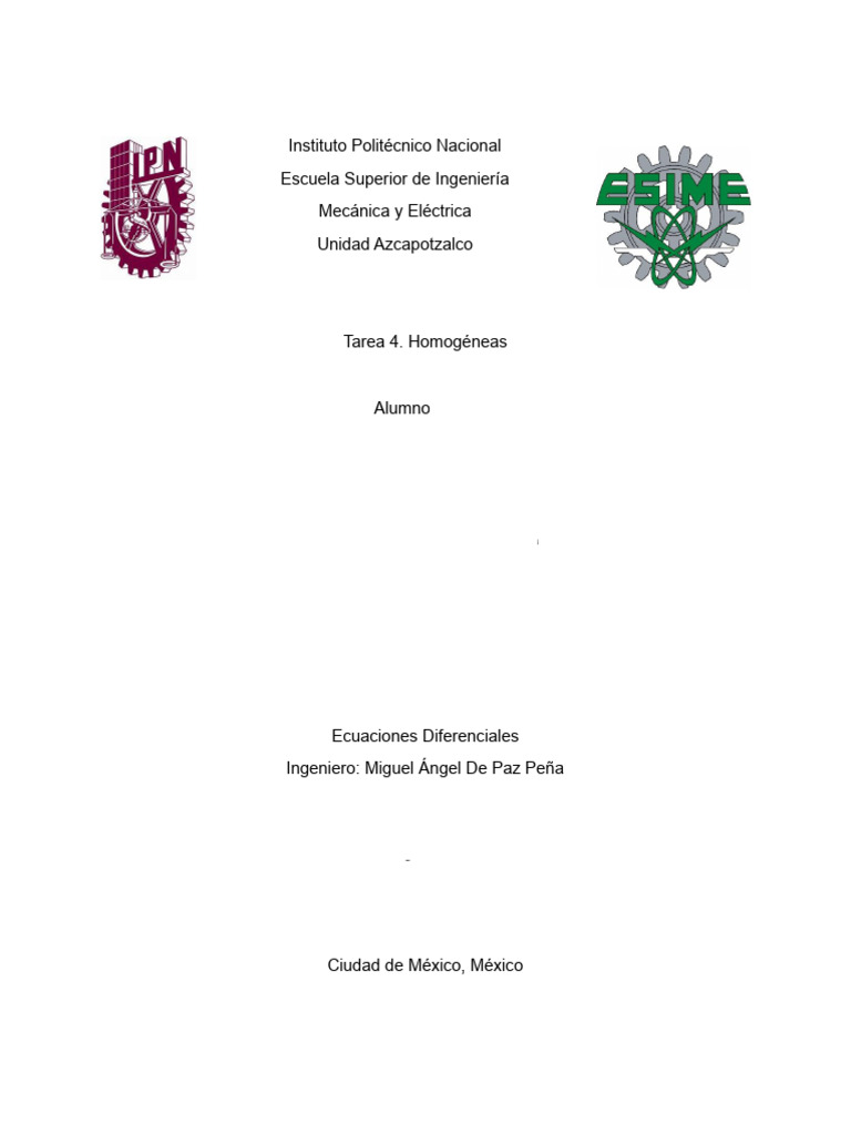 _T4_Homogénea | PDF | Álgebra | Matemáticas Aplicadas