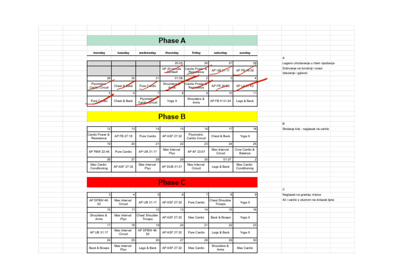 Untitled Spreadsheet - Sheet1 Insanitx | PDF | Physical Fitness ...