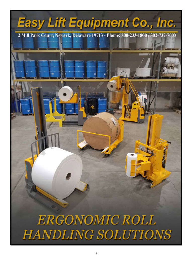 Easy Lift Equipment Roll Handling Equipment Brochure | PDF | Elevator ...