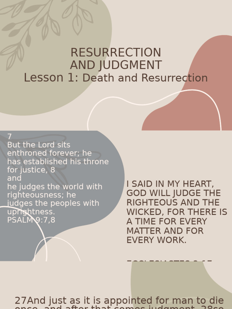 Resurrection Report | PDF | Last Judgment | Resurrection Of Jesus