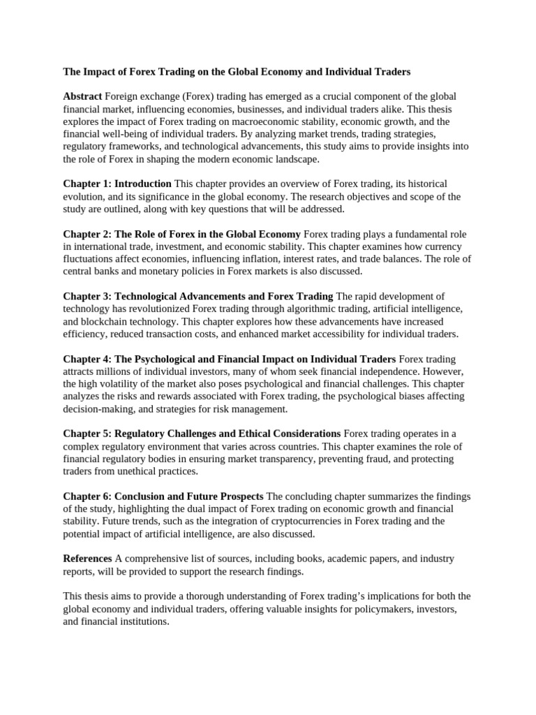 The Impact of Forex Trading On The Global Economy and Individual ...