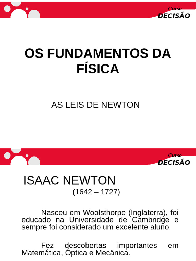 Leis de Newton: Fundamentos da Física | PDF | Leis do Movimento de ...