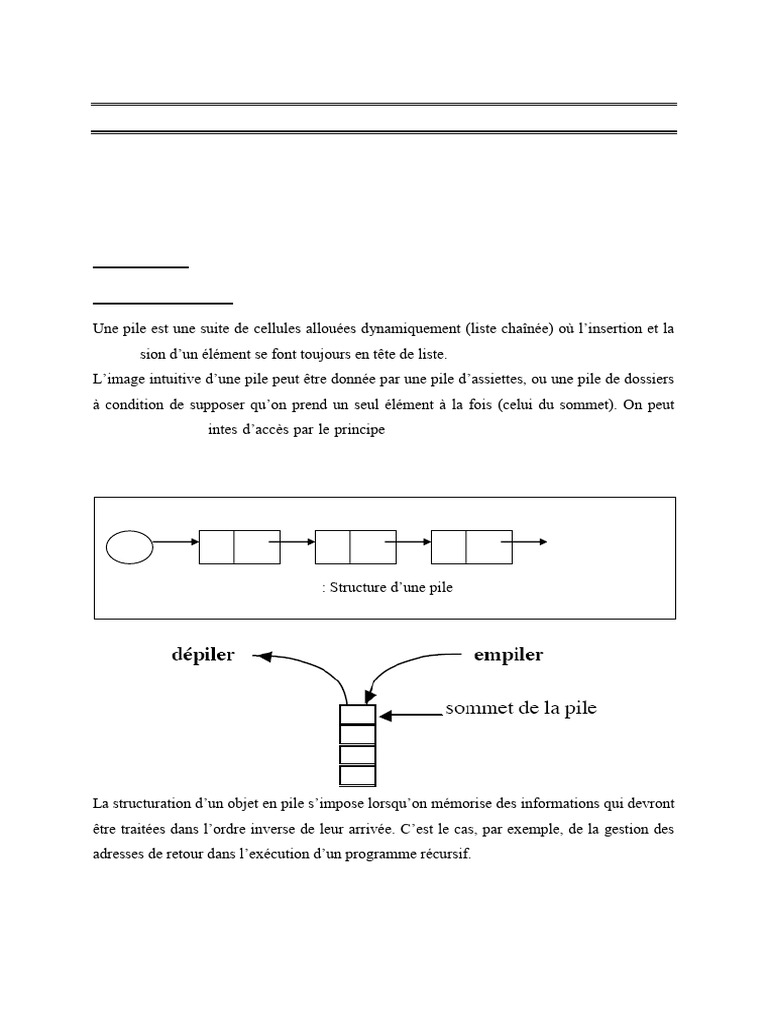 Piles et Files : Structures de Données | PDF | Programmation ...