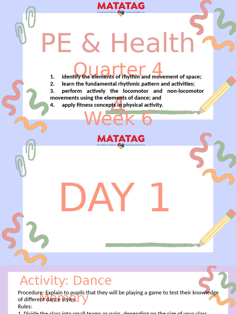 Q4 - Pe Health - PPT - Week 6 | PDF | Dances | Foot
