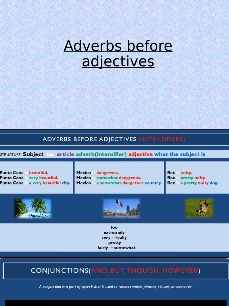 Adverbs before adjectives | PDF