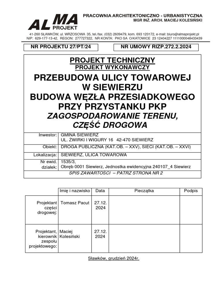 27 PT 24 Opis Techniczny | PDF