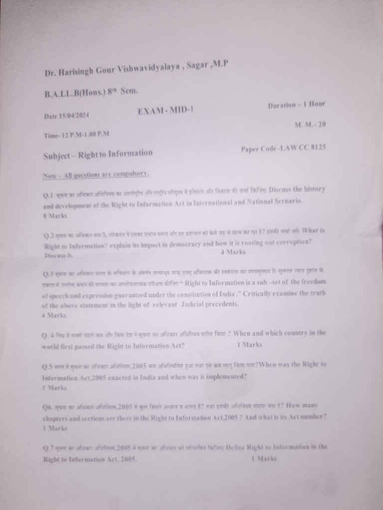 8th sem mid | PDF | Justice | Crime & Violence