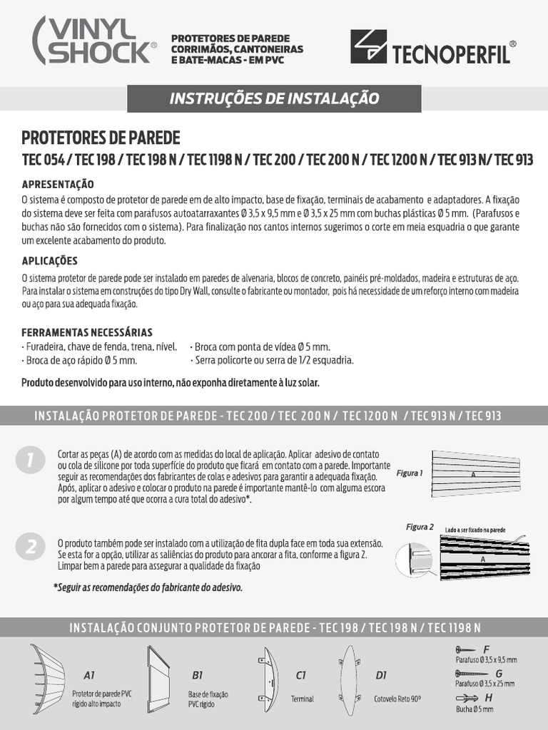 Tecnoperfil Manual-Vinylshock Tec-200 198 054 Web Portugues | PDF