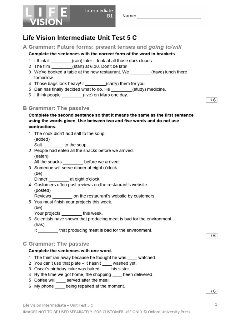 Lif Visi Int Unit 5c Dys | PDF | Foods | Recipe