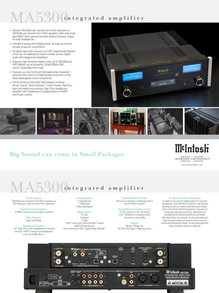 MA5300 Brochure 35107000 | PDF | Loudspeaker | Amplifier