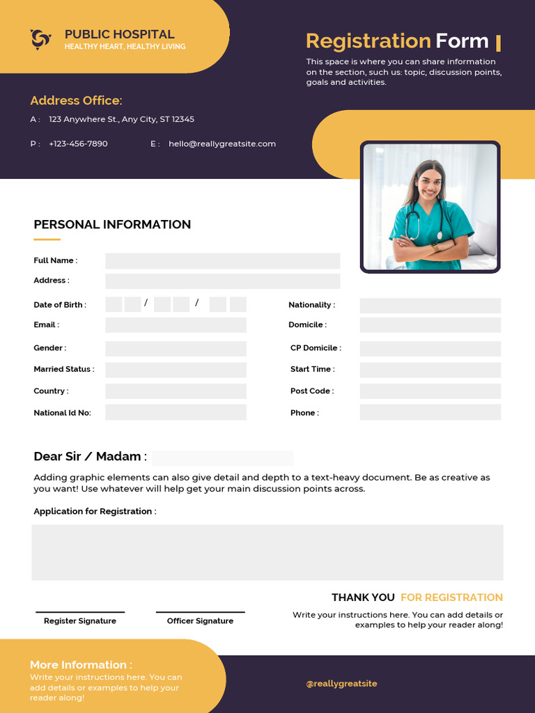 Registration Form for Public Hospital | PDF