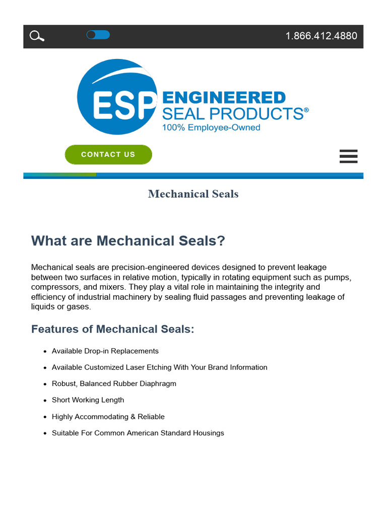Mechanical Seals - Functions, Types, Applications, and Materials ...