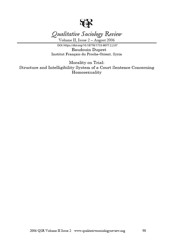 DUPRET. Morality On Trial | PDF | Crimes | Crime & Violence