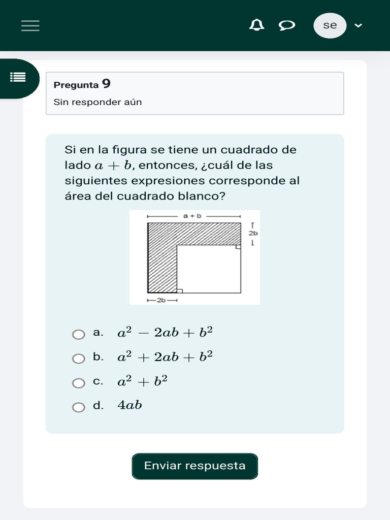 Diagnóstico de Matemática Aulas Virtuales Santo Tomás 5 | PDF