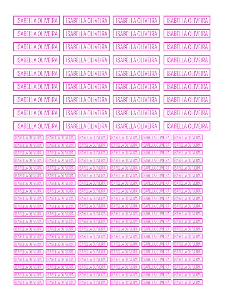 Plain Pink Notebook Labels Template | PDF