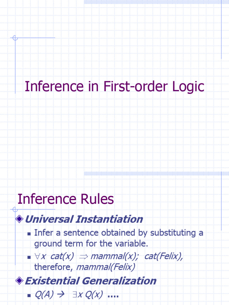 Inference in First-Order Logic | PDF | Mathematical Logic | Logic
