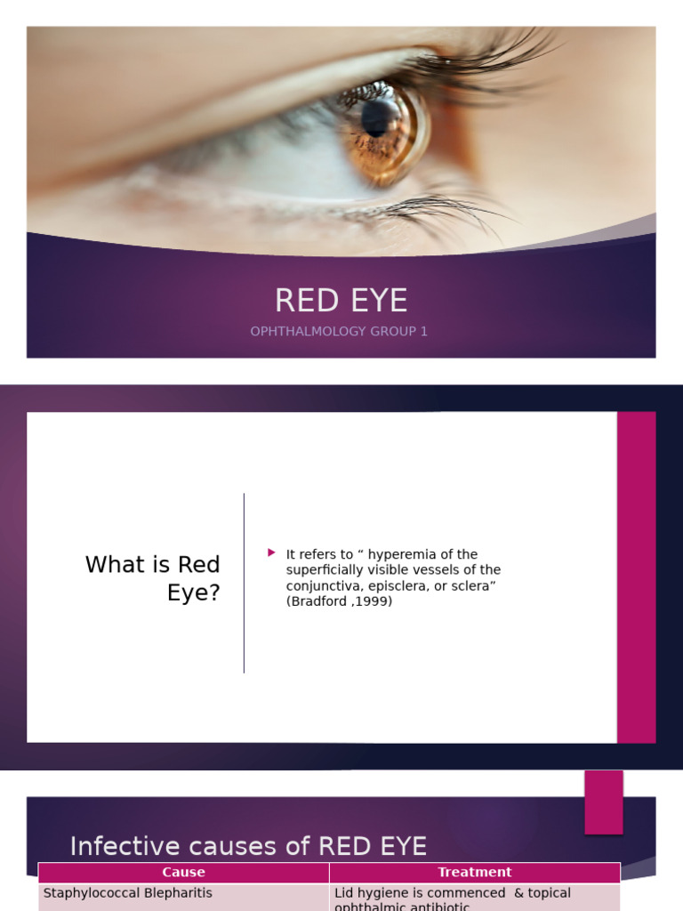 Red Eye Causes and Treatments Guide | PDF | Topical Medication ...