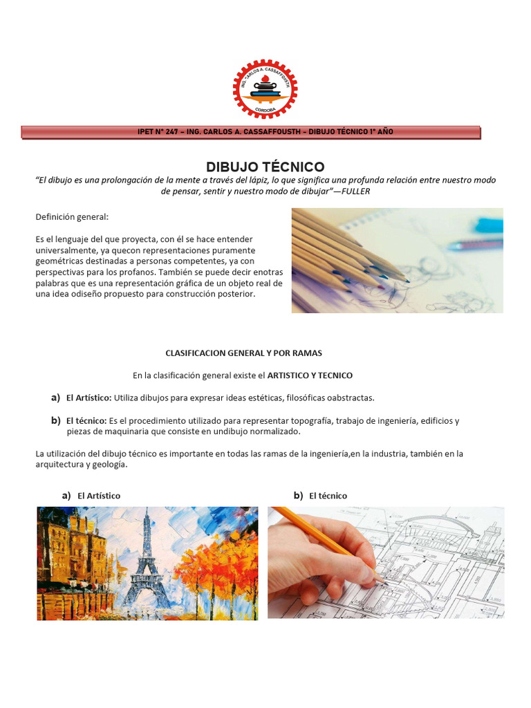 Apunte 1- a-o Dibujo T-cnico - Cassa | PDF | Dibujo | Lápiz