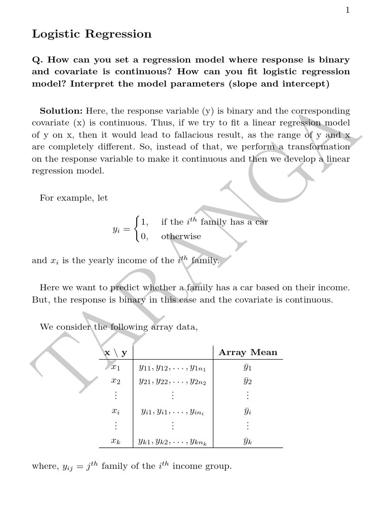 Sem 5 Logistic regression TM | PDF | Dependent And Independent Variables | Linear Regression
