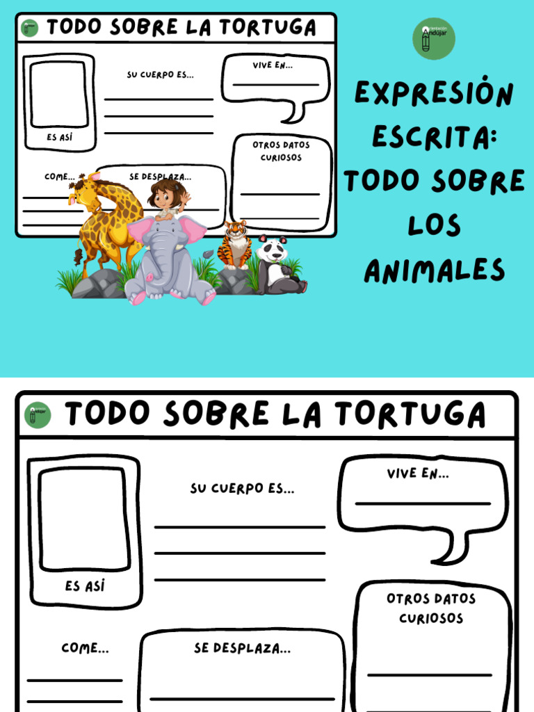 Expresion Escrita Todo Sobre Los Animales | PDF