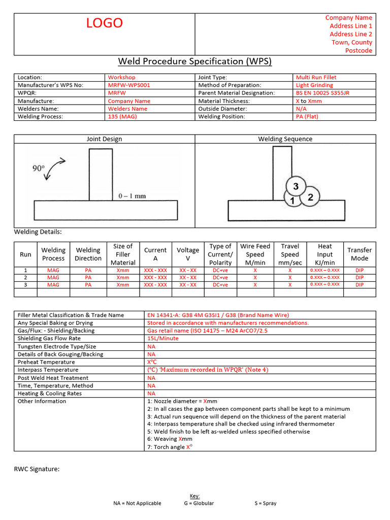 Weld Procedure Specification (WPS) Guide | PDF | Welding | Construction