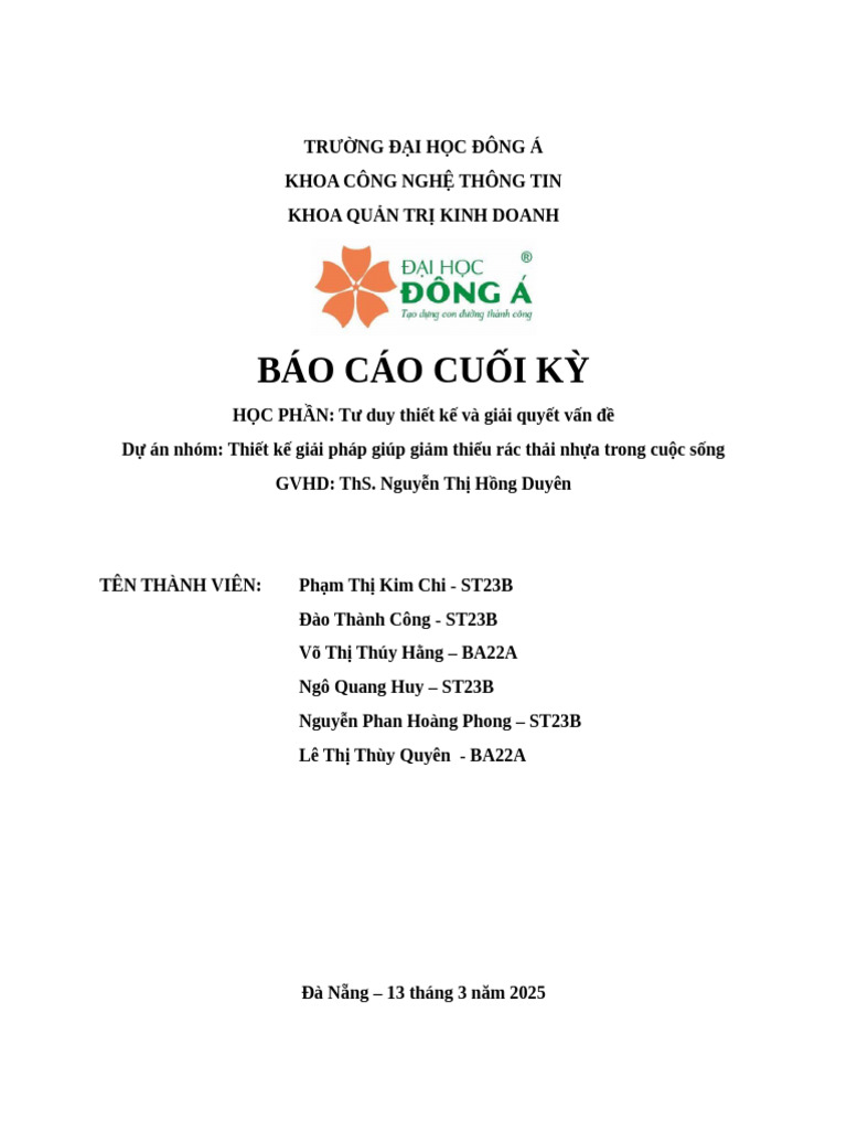 Nhóm của Ngô Quang Huy ST23B | PDF