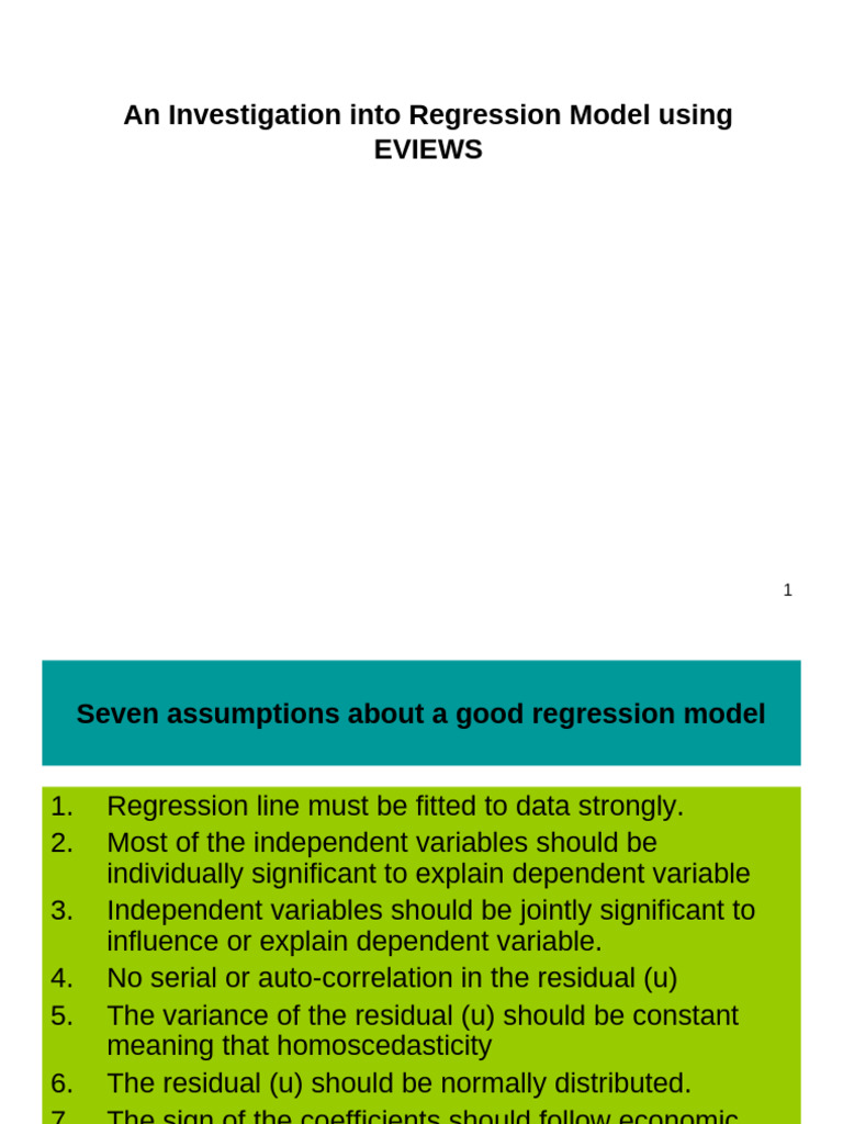 Regression and Assumptions | PDF | Errors And Residuals | Regression Analysis