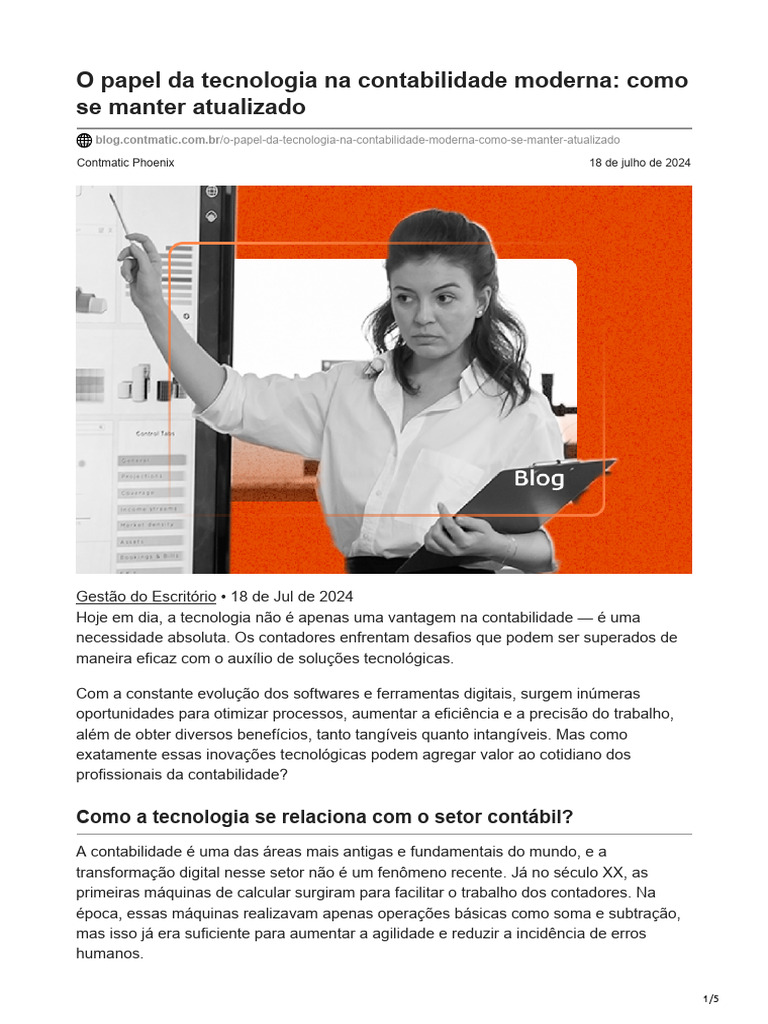 O Papel Da Tecnologia Na Contabilidade Moderna Como Se Manter ...
