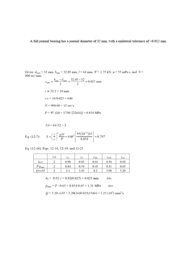 DME TUTE - Journal Bearing Sol | PDF