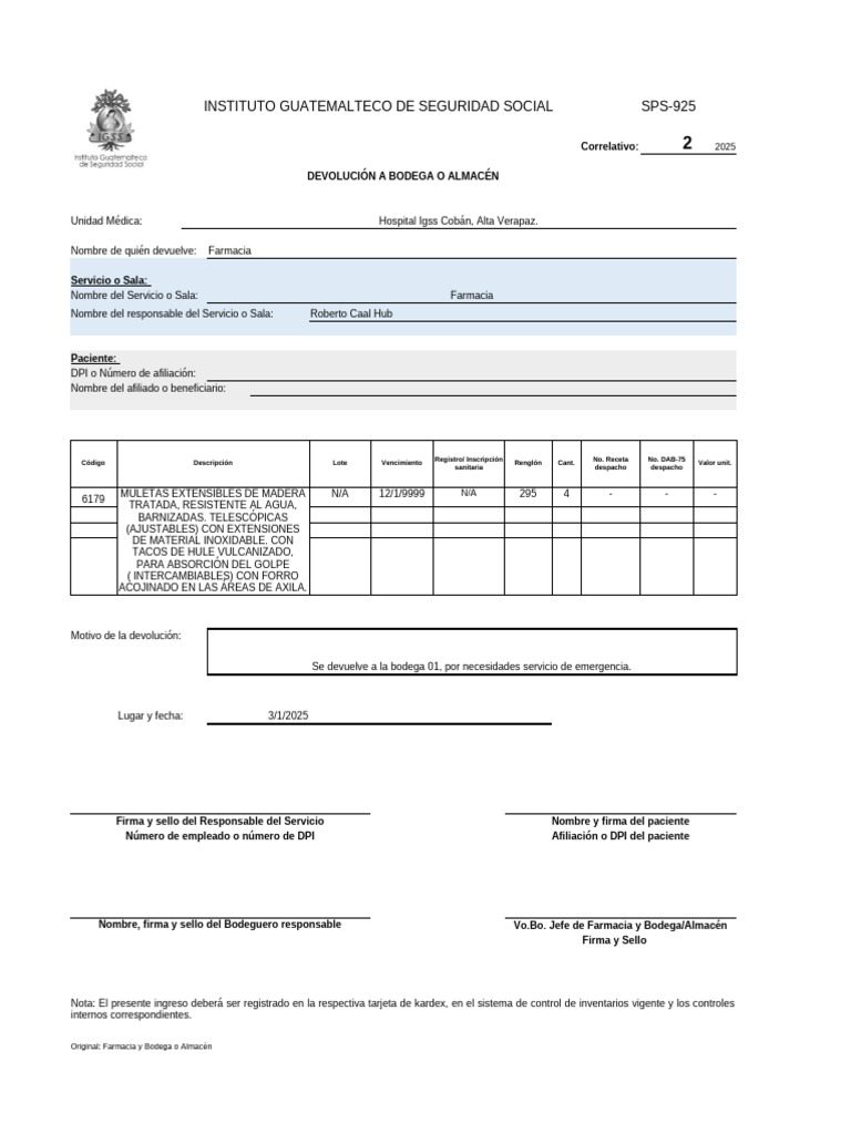 SPS 925-02 Codigo 6179 | PDF | Medicina | Cuidado de la salud