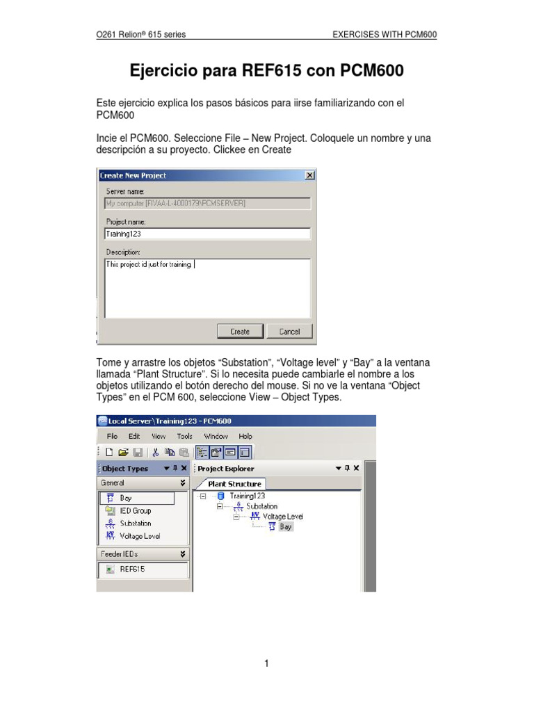03-REF615 PCM600 Exercise v2.0 Spanish | PDF | Ingeniería Informática ...
