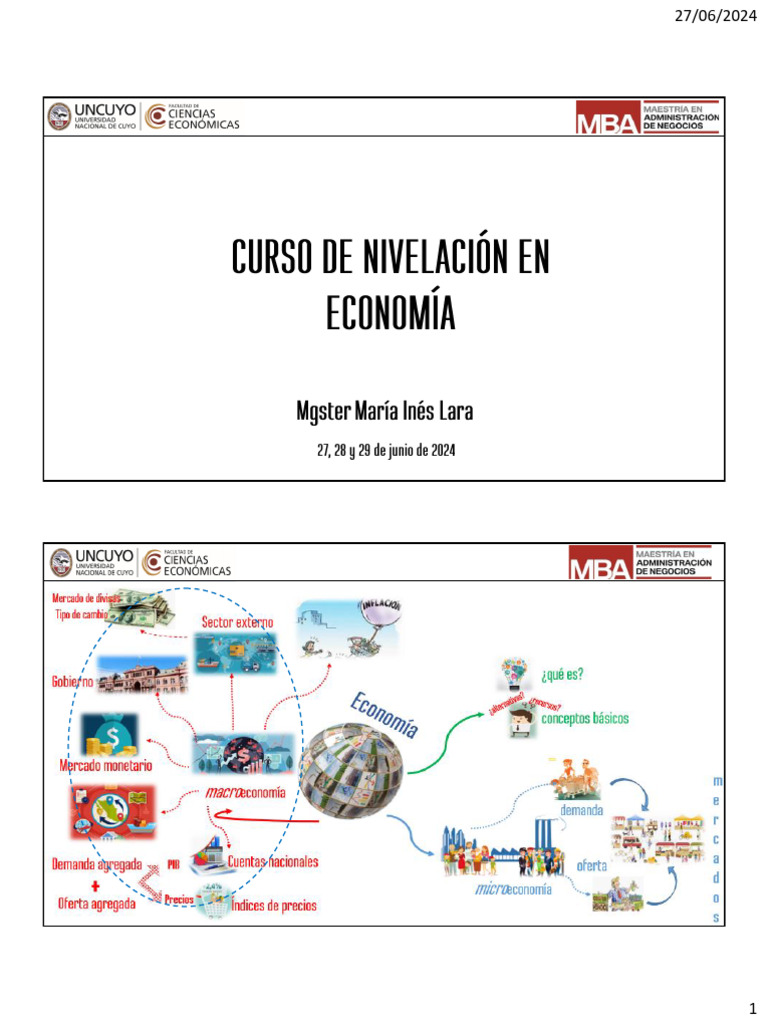 Mba - Curso de Nivelación 2024-Material de Clases-Macro - 1 | PDF | Ciencias económicas ...