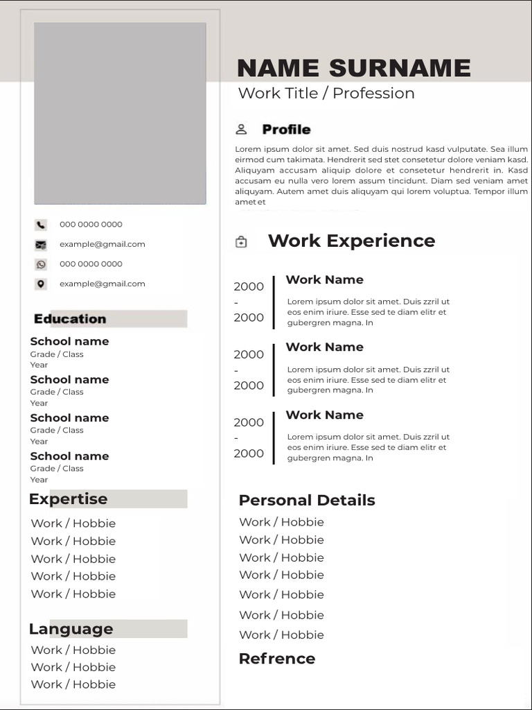 CV Template | PDF
