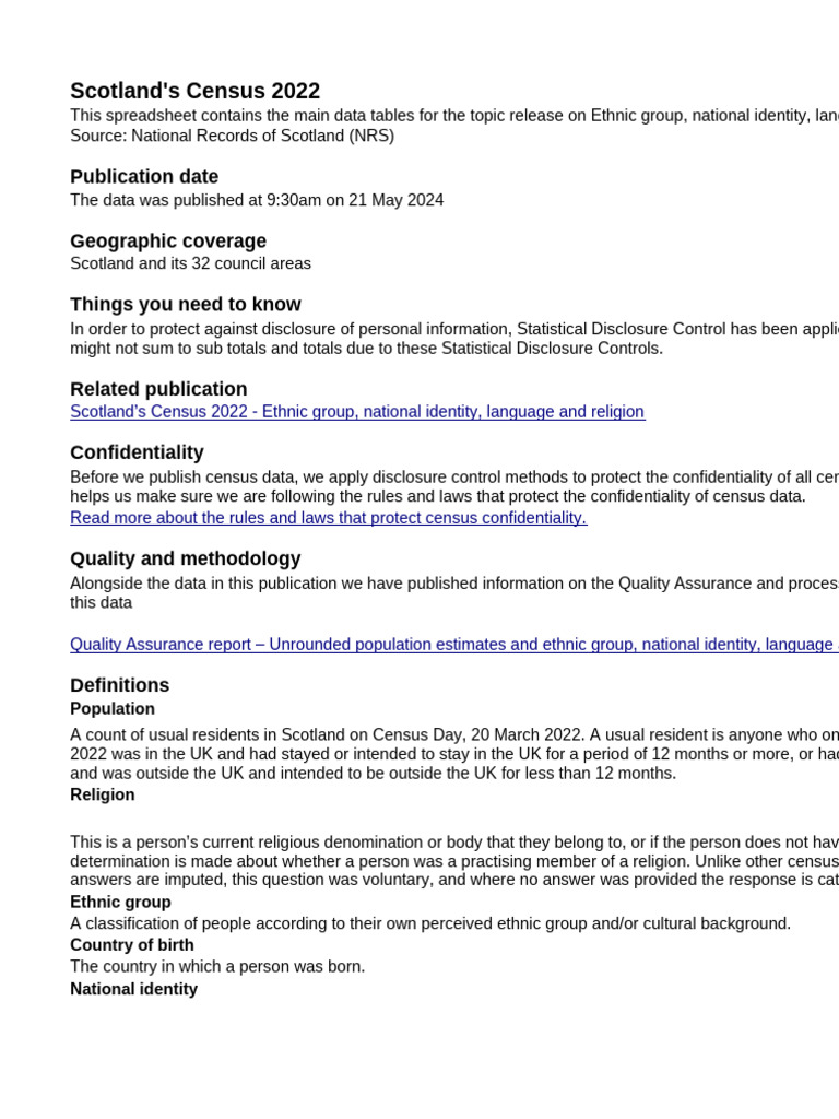 Scotland S Census 2022 Ethnic Group National Identity Language and ...