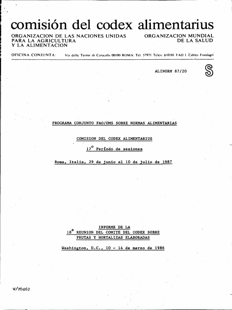 Del Codex: Comisión Alimentarius | PDF | Miel | Contaminación