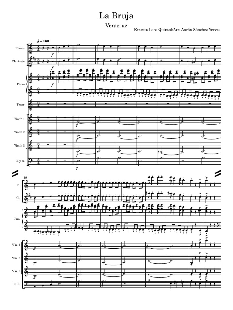 La Bruja-Partitura y Partes | PDF
