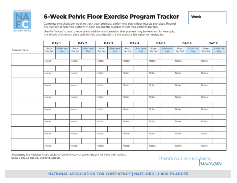 PelvicFloorExercise_Tracker-Example | PDF | Urinary Incontinence | Urology