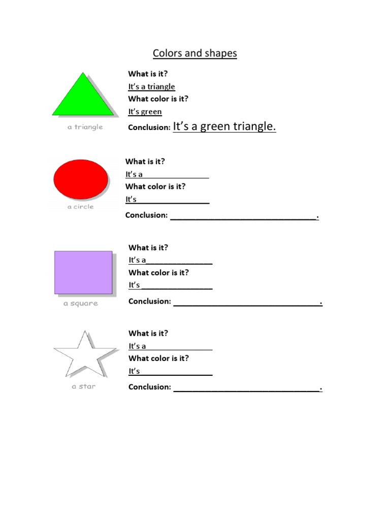 Colors and Shapes | PDF