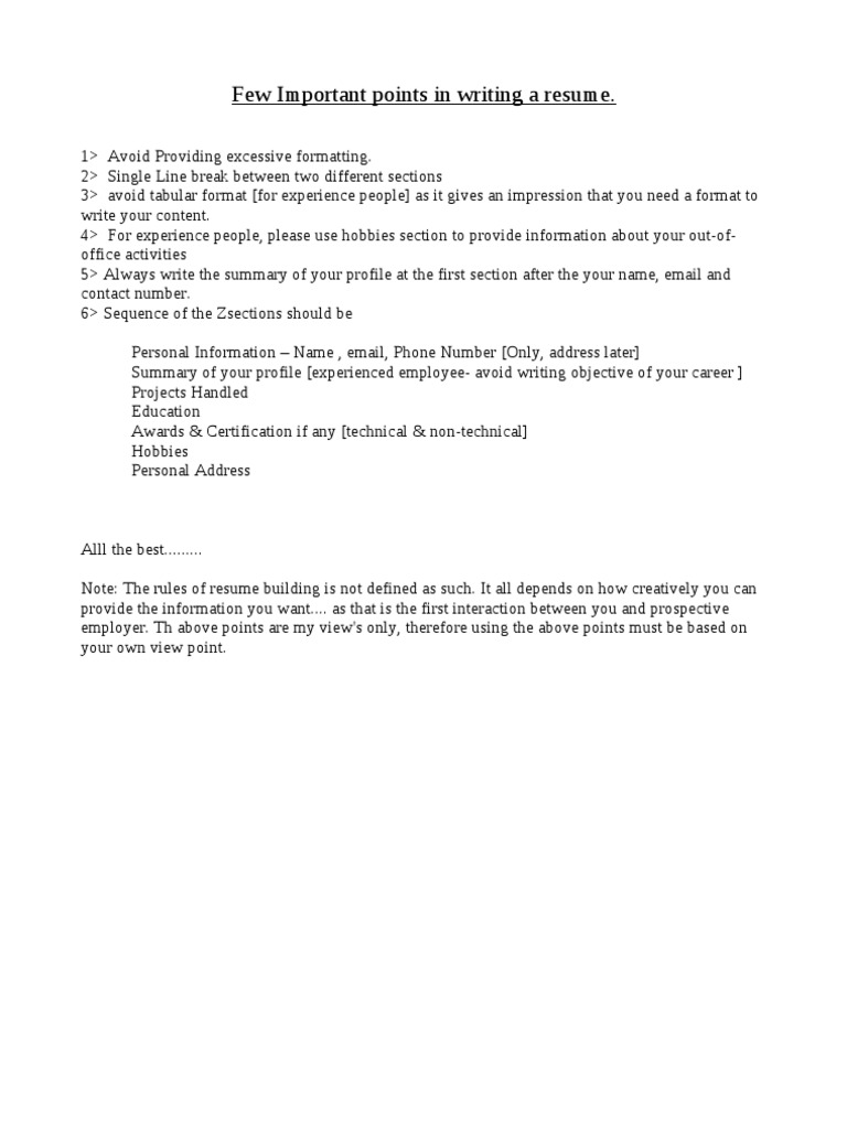 Essential Resume Writing Tips | PDF | Communication | Business