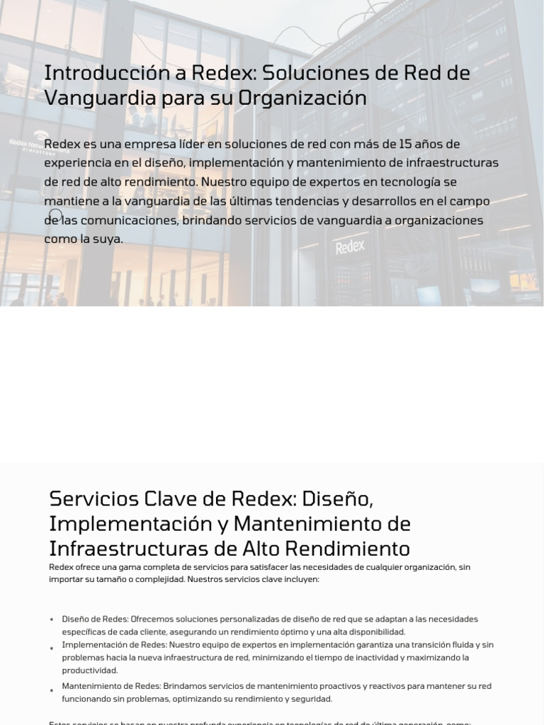 Introduccion a Redex Soluciones de Red de Vanguardia Para Su ...